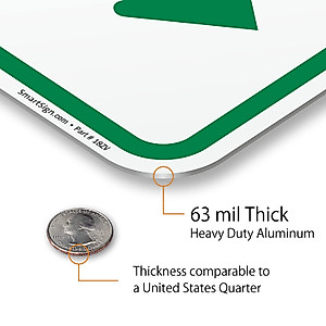 SmartSign - K-1921-EG-12x18-D2 "Visitor Parking" Sign with Right Arrow | 12" x 18" 3M Engineer Grade Reflective Aluminum