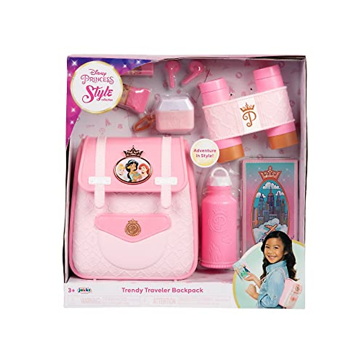 Disney Princess Style Collection Travel Backpack Role Play Toy, Ready for a Trendy Stylish Outdoor Adventure!