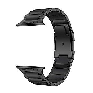 LDFAS Compatible for Apple Watch Ultra 2 Band 49mm, Series 10 46mm Titanium Metal Strap for iWatch Band Compatible for Apple Watch 9/8/7 45/44mm Band, Black