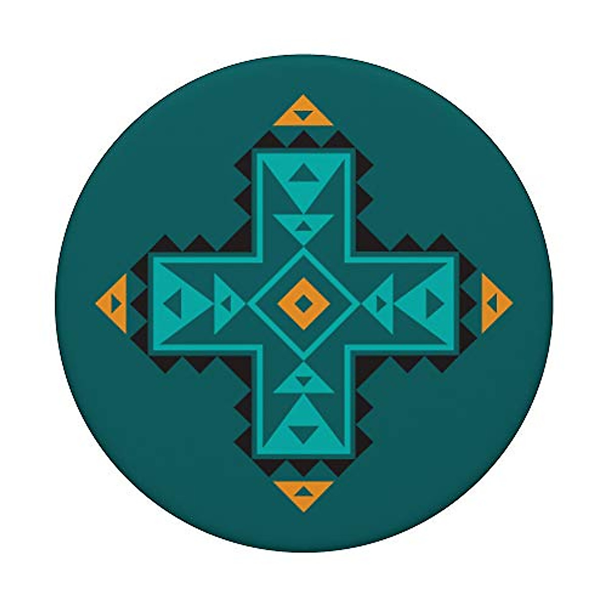 Southwest Geometric Abstract Indian Tribal Cross Pattern PopSockets Grip and Stand for Phones and Tablets