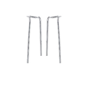 Minimalist Double Piercing Earrings for Women Men S925 Sterling Silver Bar Threader Dangle Drop Stud Safety Pin 2 Hole Lobe Bended Hook Fashion Personalized Hypoallergenic Lightweight Jewelry