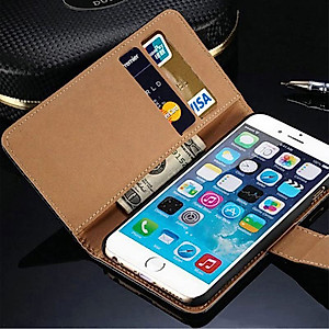 HGJTF Wallet Case for Motorola ThinkPhone with Screen Protector, 360° Anti-Drop Protection [Bracket and Credit Card Holder] Flip Leather Phone Case for Motorola ThinkPhone (6.6") - RosRed