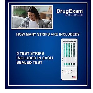 2 Pack - DrugExam THC Advantage Made in USA Multi Level Marijuana Home Urine Test Kit. Highly Sensitive THC 5 Level Drug Test Kit. Detects at 20 ng/mL, 50 ng/mL, 100 ng/mL, 200 ng/mL and 300 ng/mL (2)