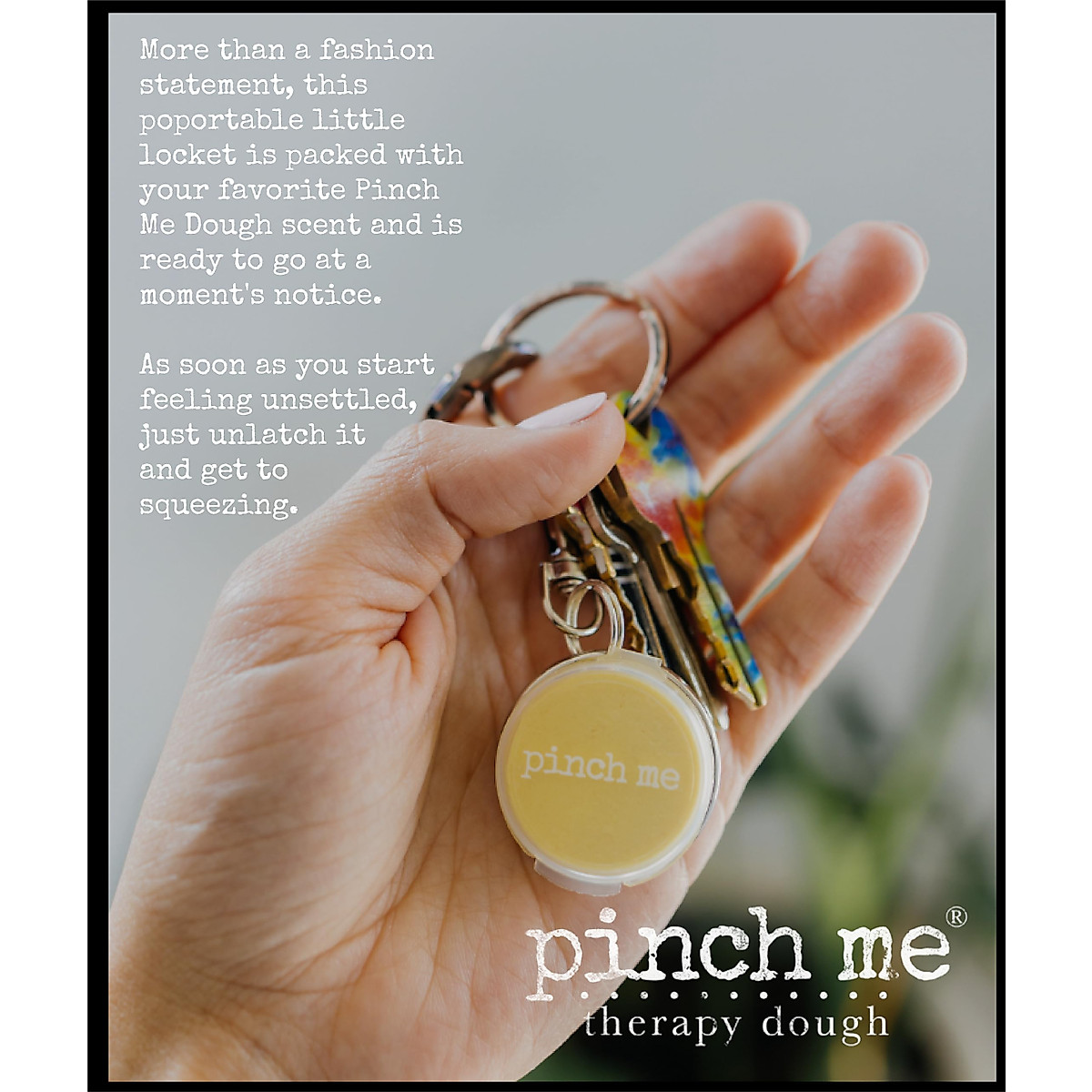 Pinch Me Therapy Dough Locket Combo - Holistic Aromatherapy Stress Relieving Putty – .3oz Clip-On Locket Scent + 3oz Dough BUMBLEBERRY