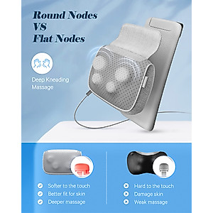 Careboda Neck and Back Massager, Shiatsu Shoulder Massage Pillow with Soothing Heat, 3D Kneading Deep Tissue Massages for Muscle Pain Relief, Perfect Gifts for Friends, Family, Lover