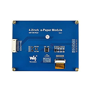 Waveshare 4.2inch E-Ink Display Module Compatible with Raspberry Pi 4B/3B+/3B/2B/B+/A+/Zero/Zero W/WH/Zero 2W Series Boards 400x300 Resolution Yellow/Black/White Three-Color SPI Interface