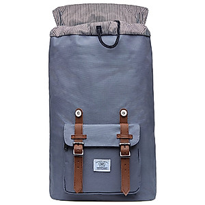 KAUKKO Laptop Outdoor Backpack, Causal Daybag Travel Hiking Rucksack fits 15-Inch Laptop(Grey)