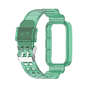 TenCloud 6 Pack Band with Case Compatible with Huawei Watch Fit 2/ Watch Fit/Watch Fit New Smartwatch TPU Cute Jelly Watch Strap Replacement for Huawei Watch Fit 2