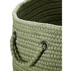 Colonial Mills BR69 18 by 18 by 12-Inch Boca Raton Solid Storage Basket, Moss Green