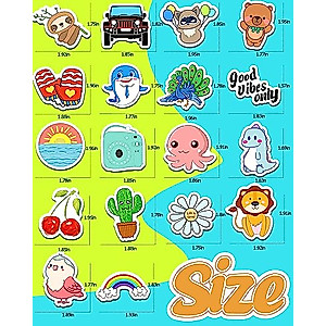 600 Pcs Cute Stickers for Kids, Water Bottle Stickers for Teens, Kawaii Vinyl Phone Laptop Skateboard Animal Waterproof Classroom Stickers, Bulk Aesthetic Sticker Packs for Boys Girls Teacher