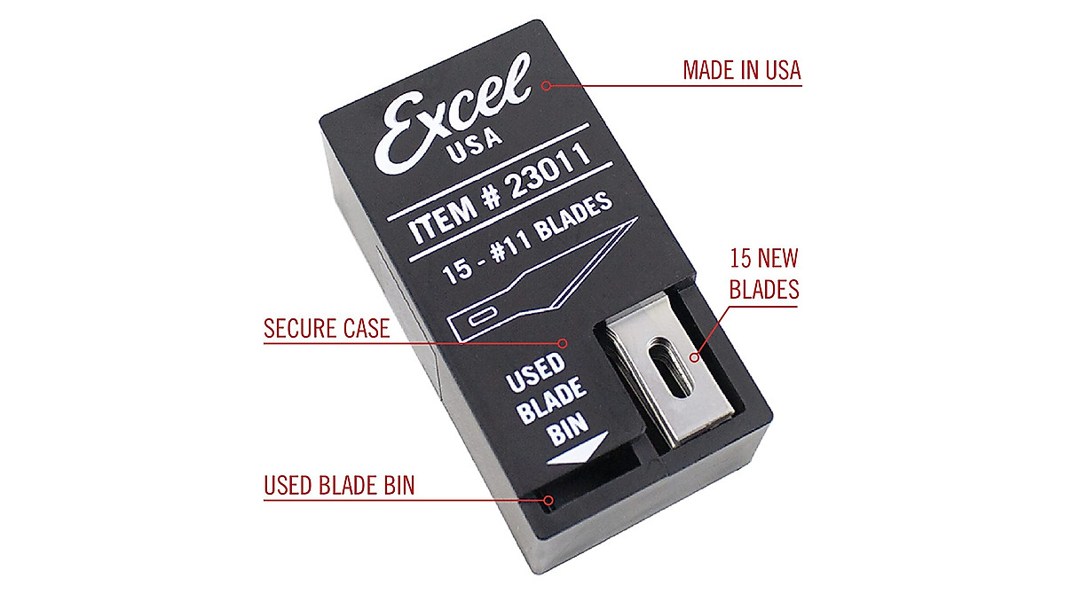 Excel Blades #11 Craft Knife Blades Set – Precision Double-Honed Blades