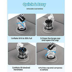 Inflatable Foot Rest for Air Travel - Airplane Foot Rest Adjustable Height Leg Pillow for Kids & Adults on Plane, Car, Train, Office and Home (1 PCS)