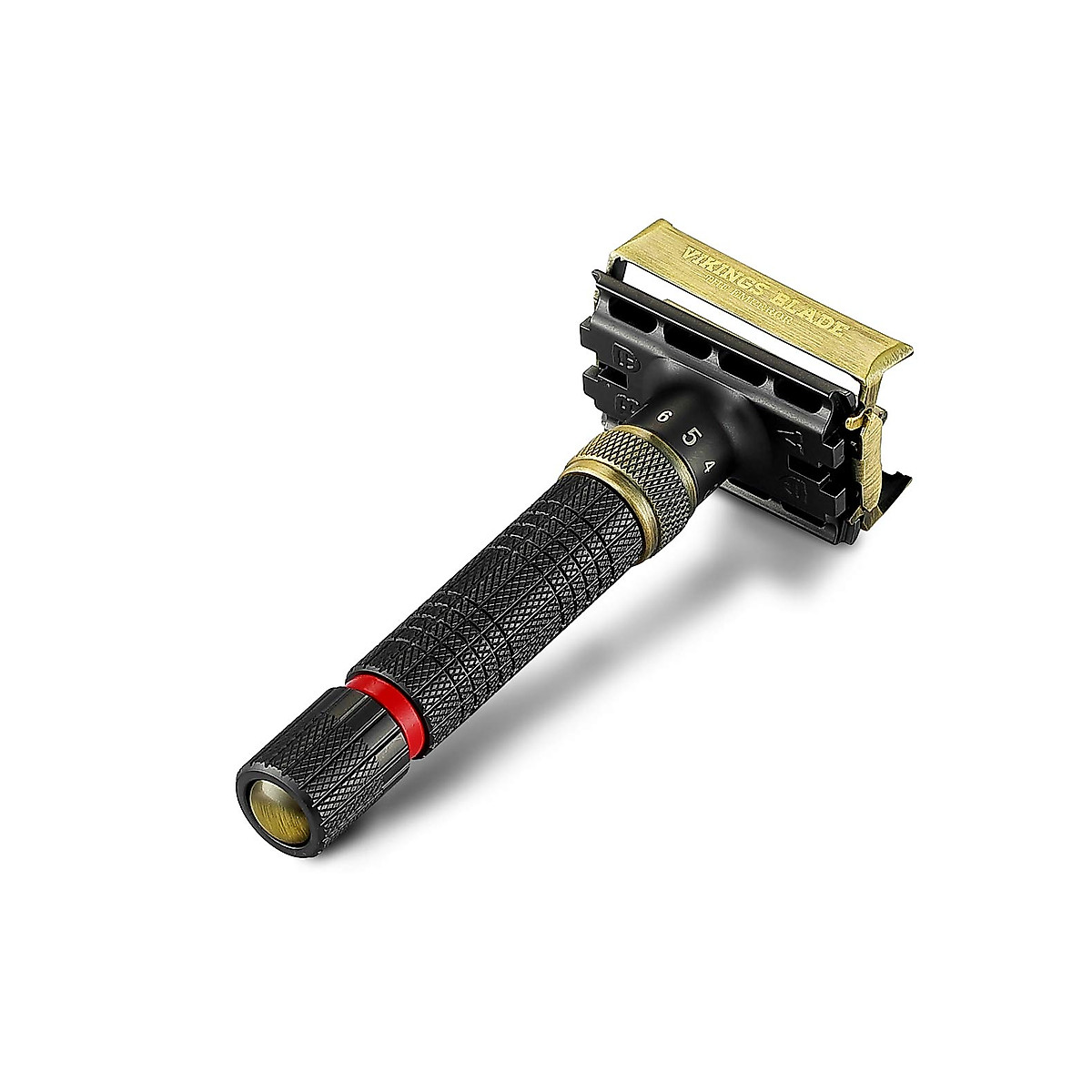 VIKINGS BLADE Adjustable Double Edge Safety Razor + Luxury Case. Smooth, Reusable, Eco-Friendly (The Emperor “Meiji”)