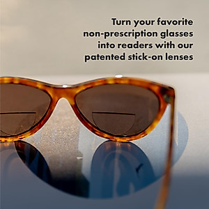 StickTite Lenses Small 28mm (Single Pack) – Stick-on bifocal lenses - Instantly convert sunglasses into magnified, bifocals. Reusable lenses (1 pair) 1.75 diopter