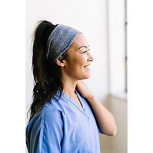 Maven Thread Nightingale Workout Headbands, 4" Thick Non Slip Sweatbands for Women - 2pk, Ideal for Yoga, Exercise, Running, Gym - One Size - Black