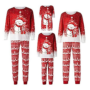 LWXQWDS Christmas Family Pajamas Matching Sets Xmas Matching Pjs for Adults Kids Holiday Home Xmas Family Sleepwear Set (Q 03， Women， Large)
