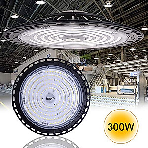 bapro 15 Pack 300W UFO LED High Bay Light Factory Warehouse Industrial Lamp, 6500K Daylight White LED Commercial High Bay Light Workshop Light Garage Light, Fast Dispatch from USA (300W, 15 Pack)