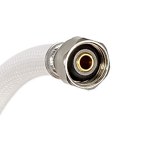 Eastman 48132 Flexible Faucet Connector, Reinforced PVC Braided Supply Line, 1/2-Inch FIP Outlet x 3/8-Inch Compression Inlet, 20-inch Length