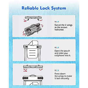 MoKo Waterproof Phone Pouch 3-Pack, Underwater Phone Case Dry Bag with Lanyard Compatible with iPhone 14 13 12 11 Pro Max X/Xr/Xs Max/SE 3, Galaxy S21/S20, up to 7.5", Orange+SkyBlue+Magenta