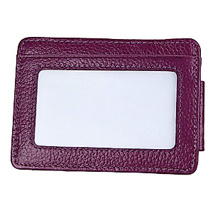 JNKET RFID Blocking Slim Money Clip Genuine Leather Minimalist Front Pocket Wallet for Men Women (Purple)