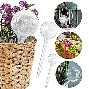 10 PCS Clear Garden Watering Globes,Plastic Self Watering Bulbs Ball,Automatic Watering Globes for Plant Indoor Outdoor,Garden Water Device