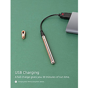 Rose Gold Necklaces for Women Long Pendant Necklace with Adjustable Chain Necklace Extender, Rechargeable Necklace Jewelry for Women Trendy