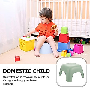 GLSTOY Bathroom Stool Pp Stepping Stool Light Green Short Stool Kid Stool
