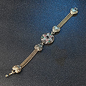 egztika Classic Turkish Jewelry Bangle Gold Plated Heart Colorful Bracelet for Women Lady Gift