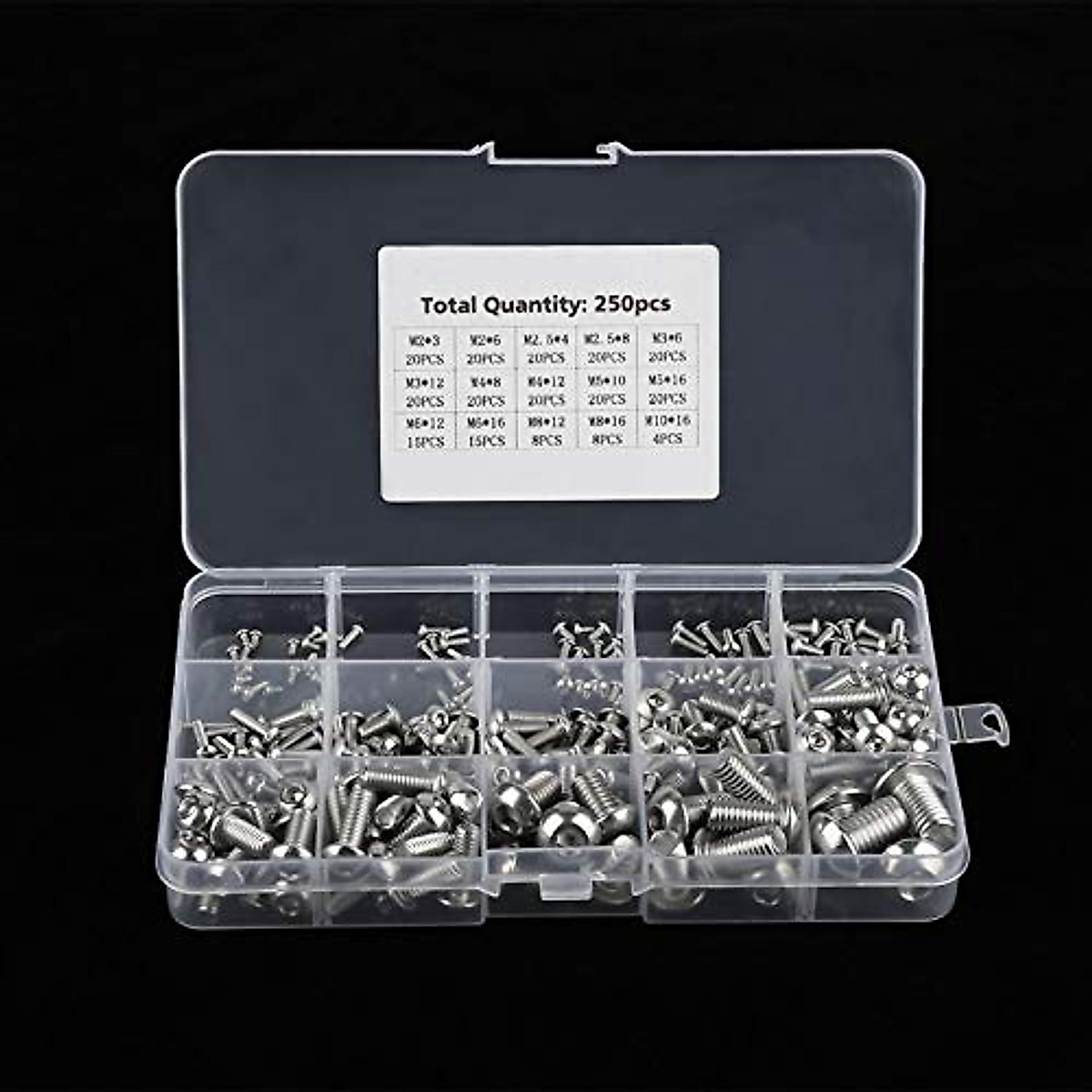 Screws Set Socket Screw Bolt Durable 250pcs for Memory for Motherboard for Keyboard for Computer Hard Disk