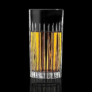 RCR 25753020006 Timeless Crystal Glassware Hi-Ball Glasses, Set of 6