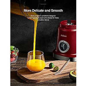 Professional Countertop Blender for High-Speed Shakes, Smoothies, Juicing & More - Crush Ice, Frozen Fruit, and More with 4 Stainless Steel Blades & 60oz Jar - Easy to Clean, Perfect for Kitchen Use (Red)