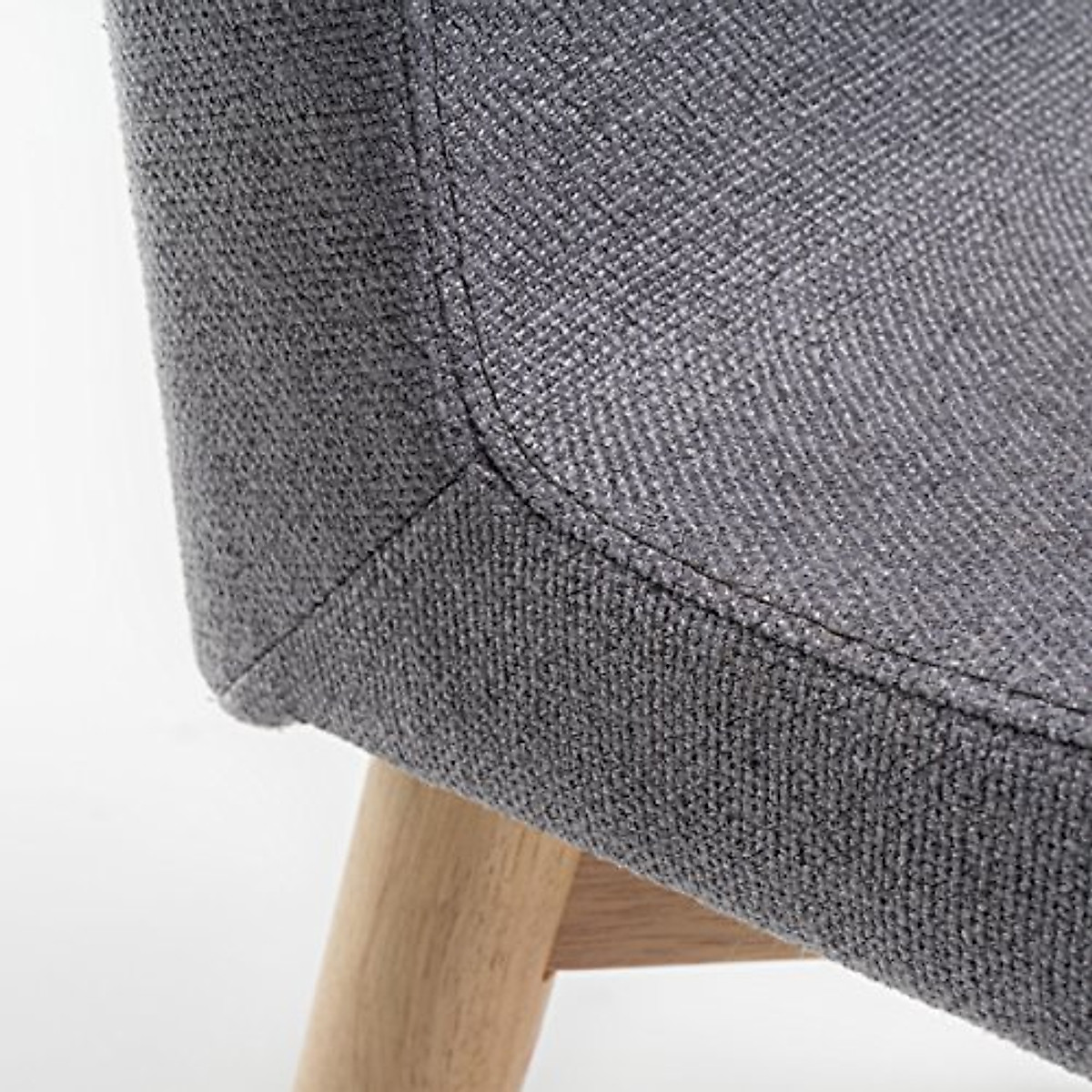 Christopher Knight Home Orrin Fabric Dining Chairs, 2-Pcs Set, Dark Grey / Oak Finish