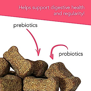 VetriScience Probiotic Everyday for Dogs Duck Flavor 120 Chews - Itchy Skin Gut Health and Gas Relief with Prebiotics