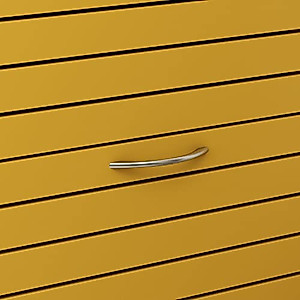 Homsee 3-Drawer Shoe Storage Cabinet with Louver Doors, 3-Tier Wood Shoe Rack Storage Organizer for Entryway, Yellow (22.4”L x 9.4”W x 42.3”H)