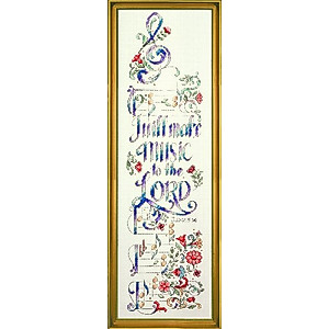 Design Works Crafts Tobin 83010 Make Music Counted Cross Stitch Kit-5"X20", Multi-Colored, 14 Count