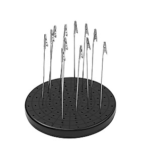 Hseng Turn Table & Cover with 12 Alligator Clip Sticks Set, Modeling Tools, Model Holder for Painting Airbrush, Hobby Modeling Parts, Fits for Air Spray Booth