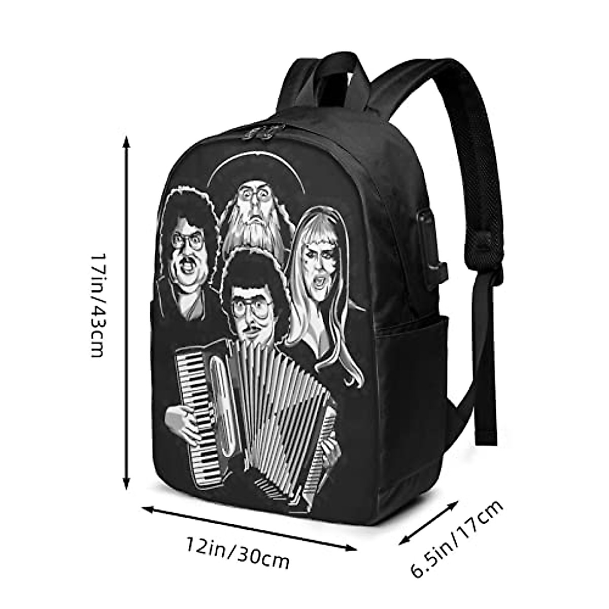 YAYMER Weird Al Yankovic Laptop Backpack Work College Backpack With Usb Port Travel Casual Daypack 17 Inch