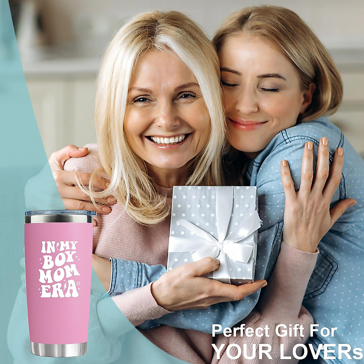 CHICKOR In My Boy Mom Era Tumbler With Straw - Boy Mom Mothers Day Gift - Boy Mama Coffee Cup For New Mom, Mommy,Pregnant Moms, Expecting Mom, Mom To Be From Baby Boy, Son - 20 Oz Boy Mom Travel Mug