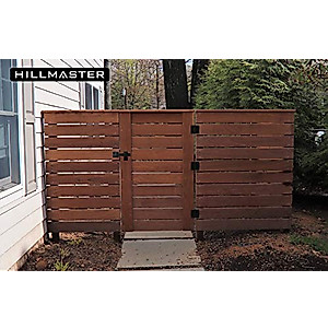 HILLMASTER Sturdy 6" Farm Flip Fence Gate Latch, Barn Door Lock Flip Latch Hardware, Rustic Gate Lock for Cabinet, Shed, Sliding Doors, Matte Black