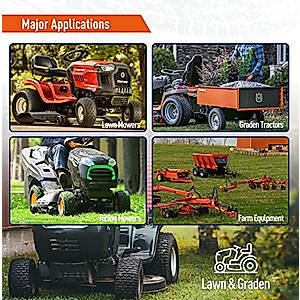 HALBERD 16x6.50-8 Turf Friendly Tire for Lawn & Garden Mower,16x6.5-8 Great Traction for Garden Tractors, Walk-behind Mowers, Turf Maintenance Vehicles, Golf Carts, Snowblowers, Utility Vehicles -LRB