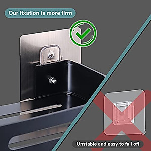 Shower Caddy Basket Shelf with Soap Holder, Adhesive Shower Shelves No Drilling, Large Capacity, Rustproof Stainless Steel Bathroom Shower Organizer, Shower Self for Inside Shower & Kitchen Storage