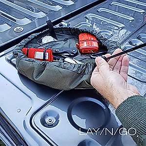 Lay-n-Go Defender Tactical Gear Accessory, Tool & Utility Storage Bag With Pockets for Travel, Military, First Responder, Survival and Outdoors, with a Durable Patented Design, 20 inch, Green