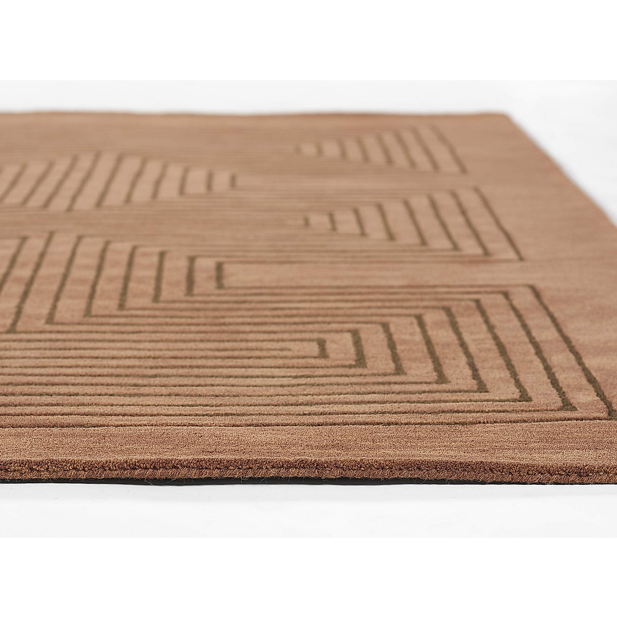 Momeni Simba Wool Hand Tufted Contemporary Indoor Area Rug, Copper, 2' X 3', SIMBASIM-3COP2030