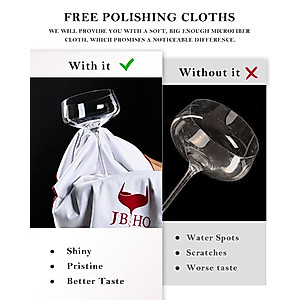 JBHO Martini Glasses, Crystal Coupe Glasses Set of 4, 10 Oz, Large and Fancy Cocktail Glasses, Hand-Blown Champagne Coupe Glasses for Espresso Martini, Manhattan as Bar Glassware or Mother's Day Gift