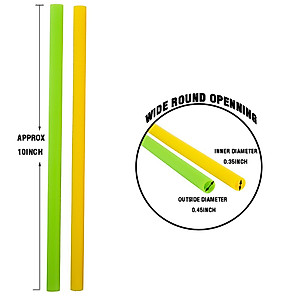 Big Silicone Straws Reusable Silicone Drinking Straws10Pcs Straight Smoothies Straws For 30&20 oz Tumblers-Reusable Straws Extra Long for Yeti/Rtic/Ozark +4 Brushes+ 1 Red Storage Pouch