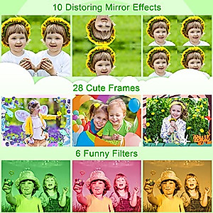 GKTZ Children Video Camera - Kids Digital Camera Toddler Toy Camcorder Birthday Gifts for Boys and Girls Age 3 4 5 6 7 8 9, 12MP Kids Video Recorder with 32GB SD Card - Green