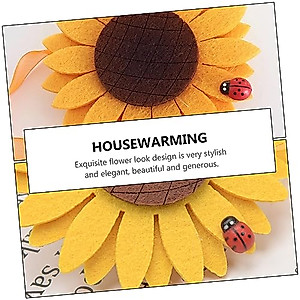 Garneck 6 Pcs Sunflower Curtain Buckle Magnetic Curtain Clips Sunflower Curtain Holdbacks Metallic Curtain Tie Buckle Curtain Tie Backs Curtain Fastener Decorate Non-Woven Fabric Delicate