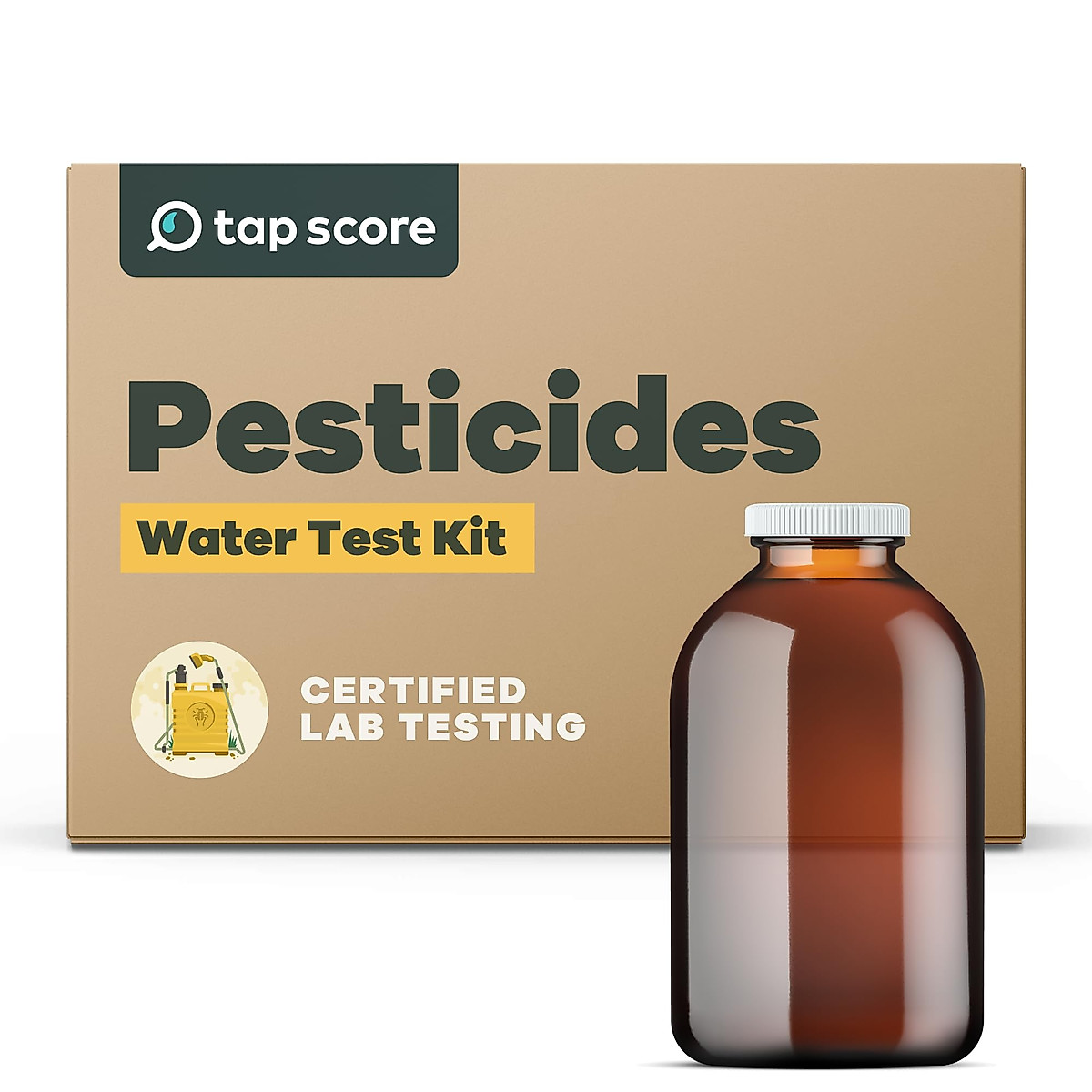 Tap Score Pesticides in Water Test Kit | Specialized EPA Certified Drinking Water Labs | #1 Best Home Water Test 2021-24 NYT Wirecutter | 100% Unbiased