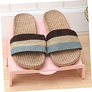 Veemoon Double Shoe Tray Sneaker Holder Clear Shoe Rack 3pcs Shoe Stack Closet Shoe Storage Stand Shoe Rack Organizer Shoes Holder Practical Shoes Holder Footwear Storage Rack Bracket Pp