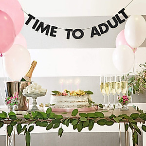 18th Birthday Banner Happy 18th Birthday Party Decorations, Glitter 18 Years Party Supplies Sign for Girls Boys